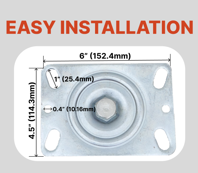 Spring Loaded Shock Absorbing Casters, Industrial Grade Polyurethane 5 ...