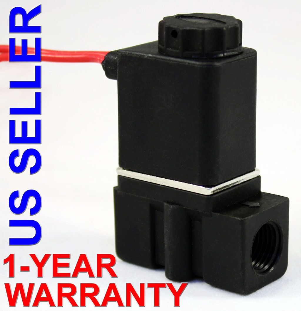 Nylon Solenoid Valve 1/4 inch NPT Gravity Feed 220V Normally Closed ...