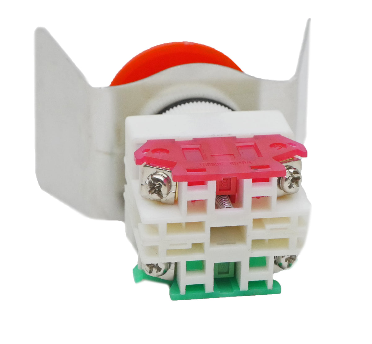 Heavy Duty Stainless Steel E-stop Guard w/ Yellow ring AND a 600V/10A ...